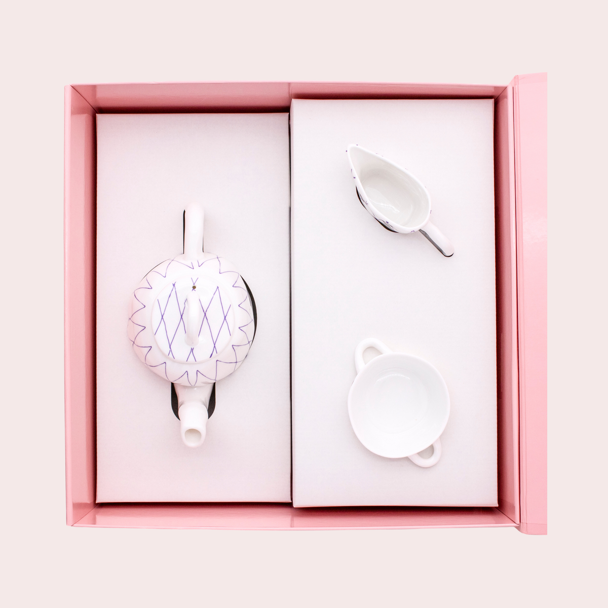 Yinka Shonibare: Teapot, Milk Jug & Sugar Bowl – sketch London